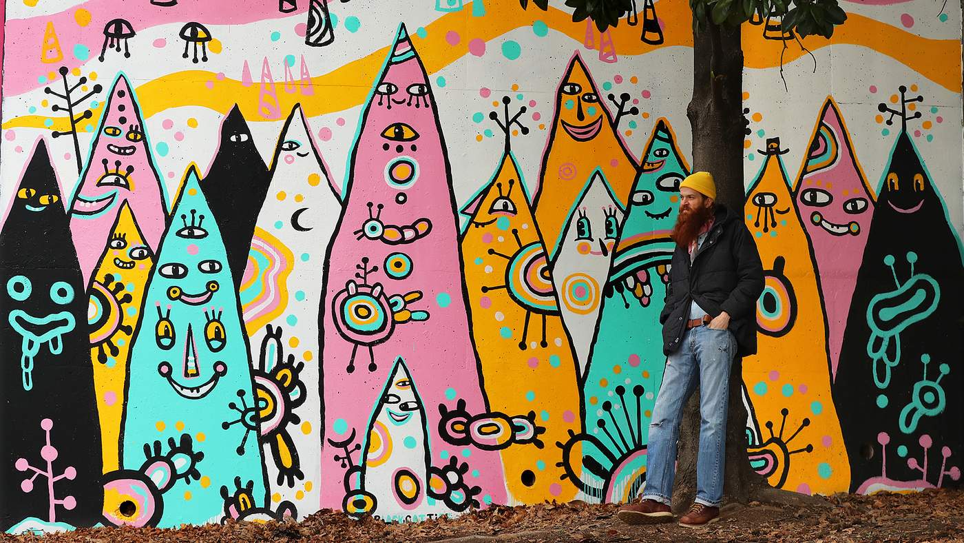 Kyle Brooks' whimsical street art has made him a darling of corporate ...